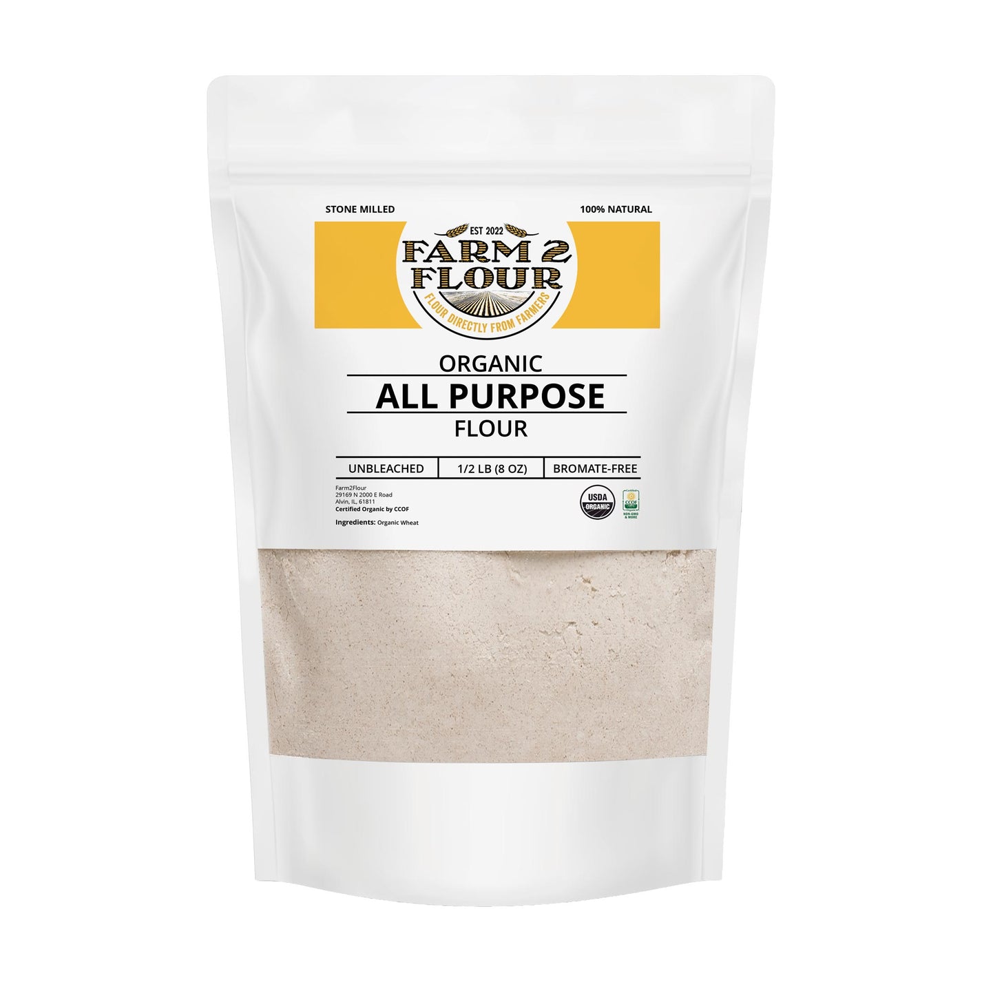100% Organic All Purpose Flour – Farm2Flour