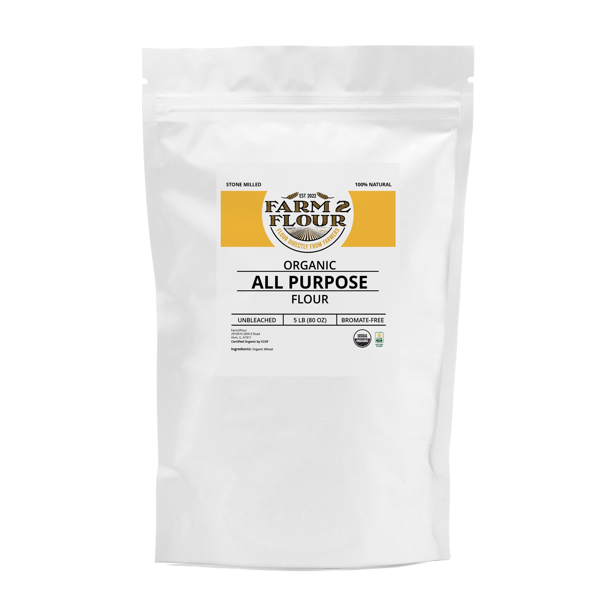100% Organic All Purpose Flour – Farm2Flour