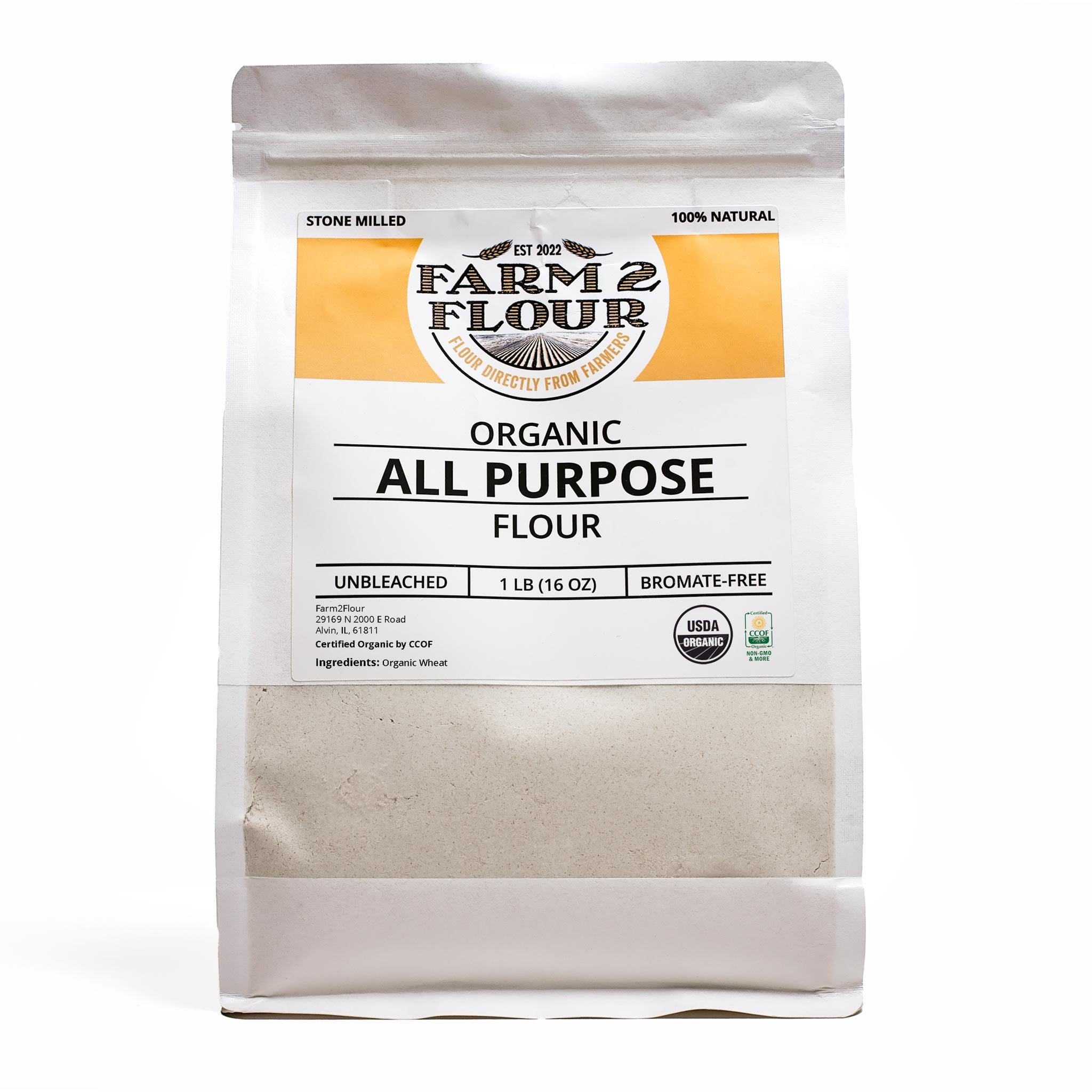 100% Organic All Purpose Flour – Farm2Flour