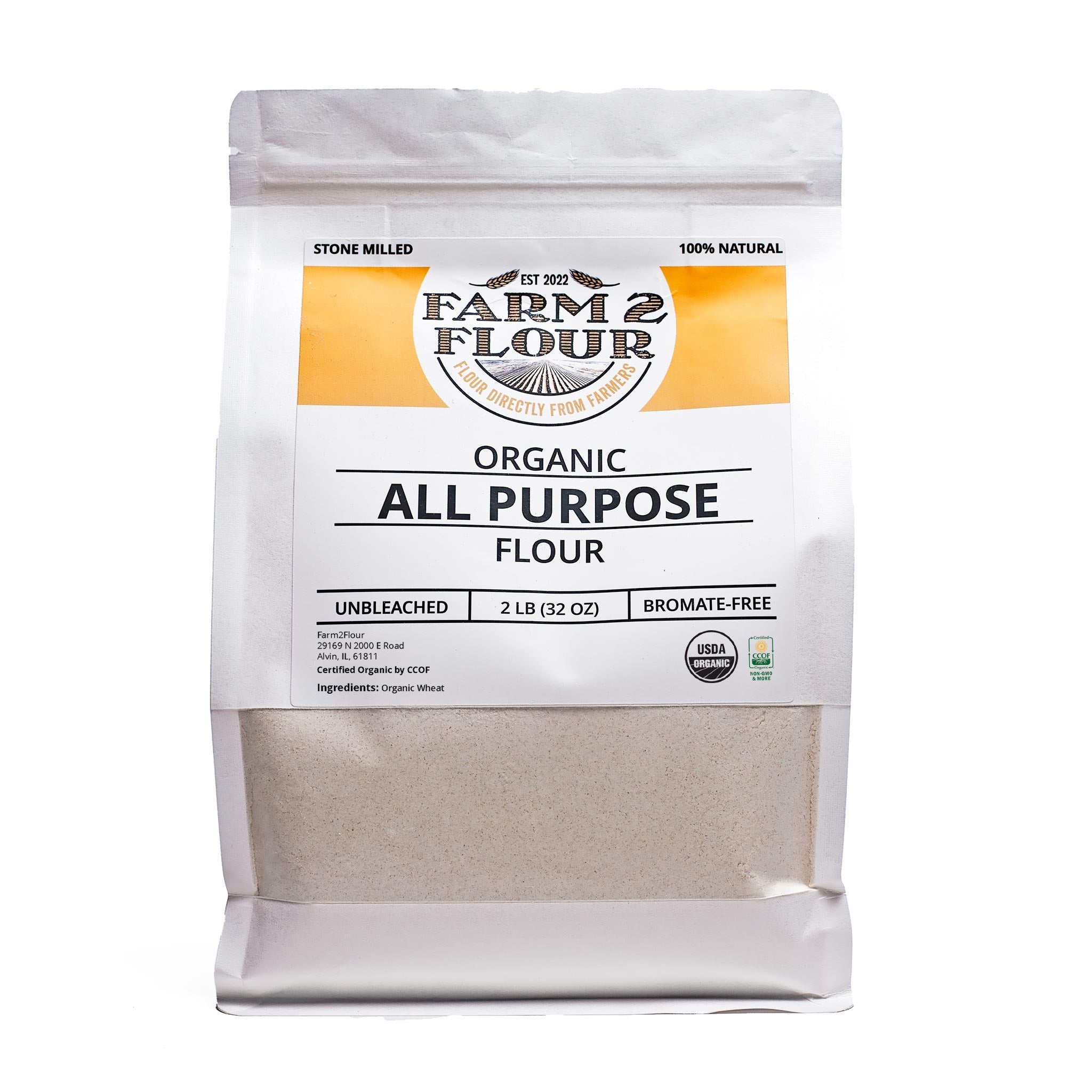100% Organic All Purpose Flour – Farm2Flour