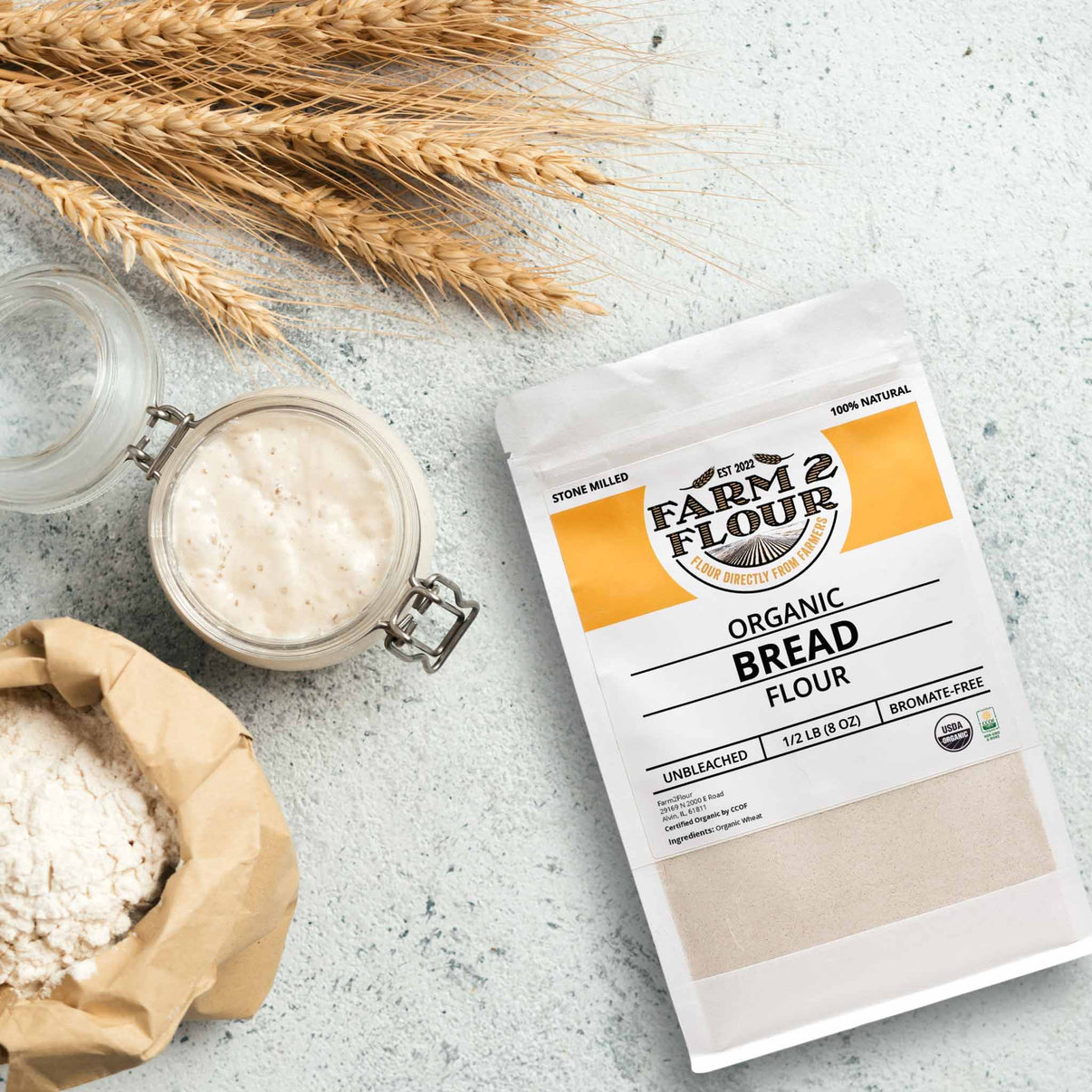 Organic Bread Flour | Pure & Freshly Stone-Milled – Farm2Flour