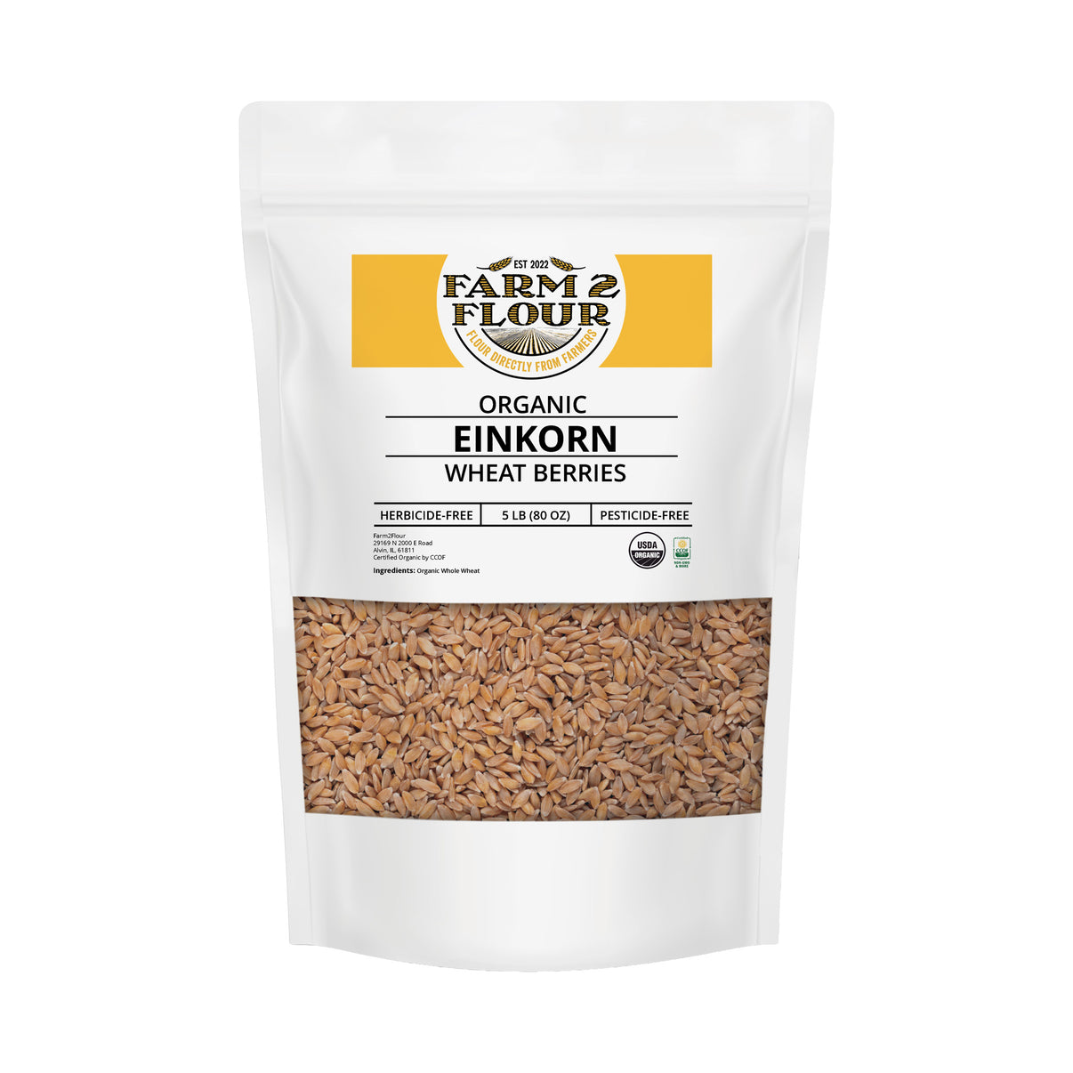 Organic Einkorn Wheat Berries – Farm2Flour