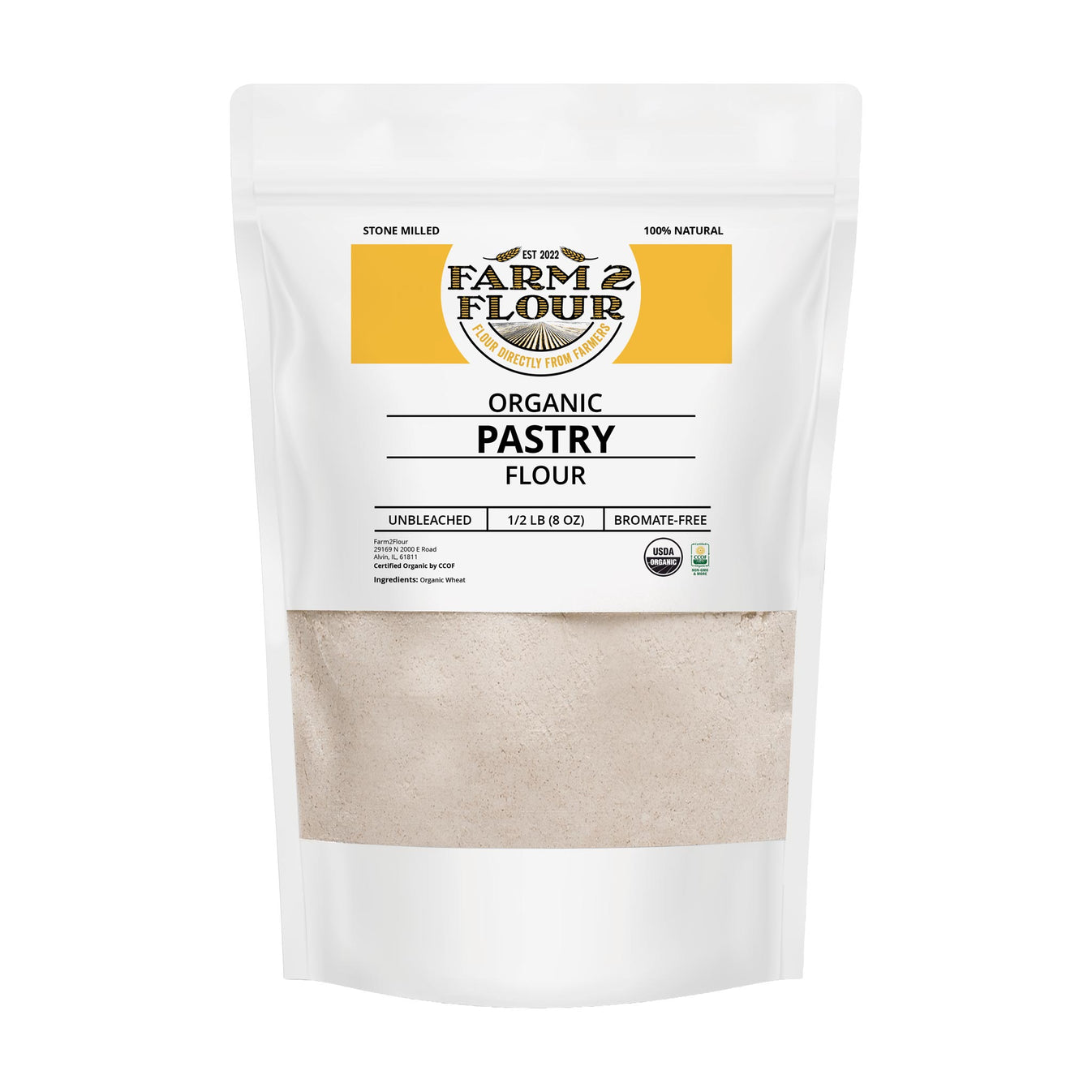 Organic Pastry Flour | Pure & Freshly Stone-Milled – Farm2Flour
