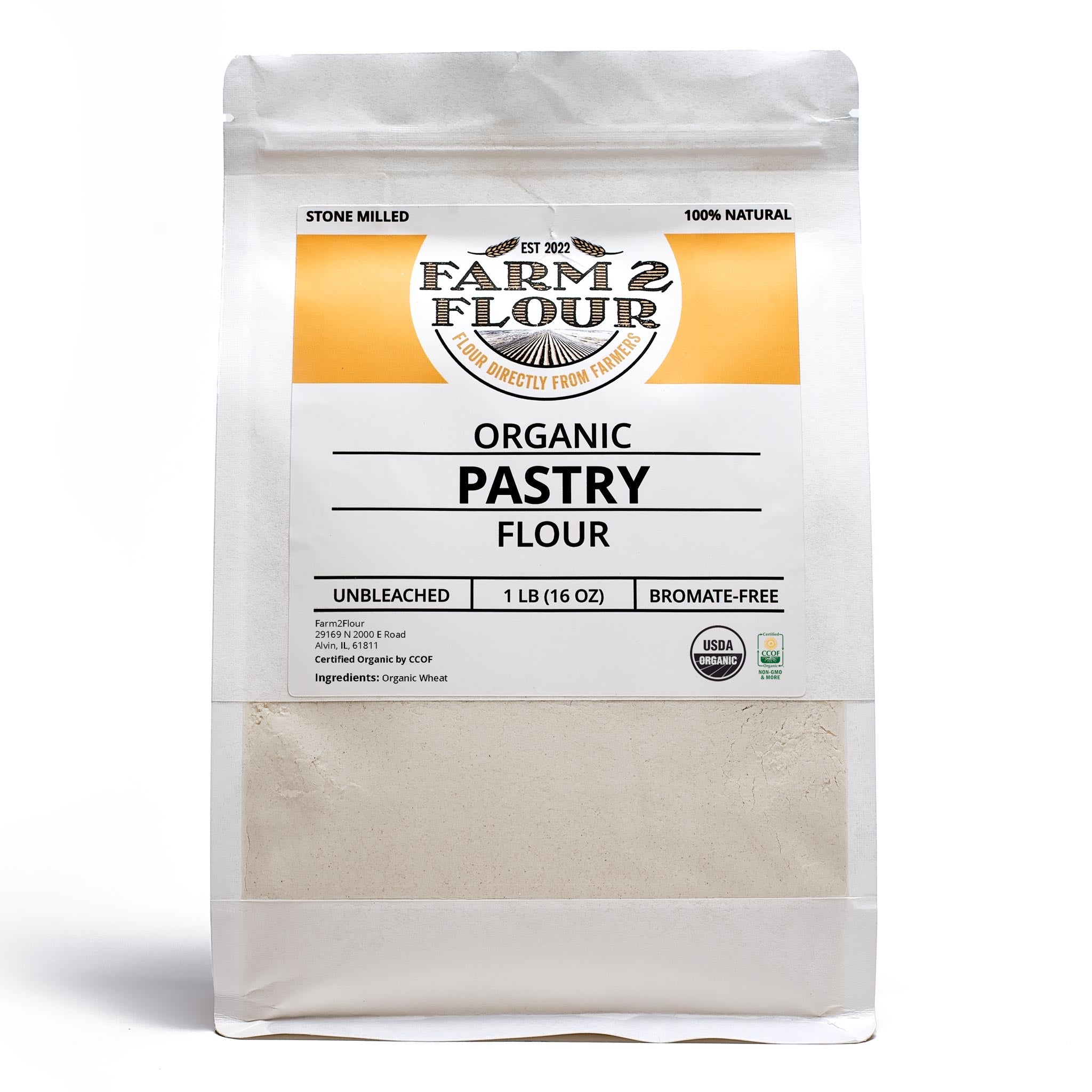Organic Pastry Flour | Pure & Freshly Stone-Milled – Farm2Flour