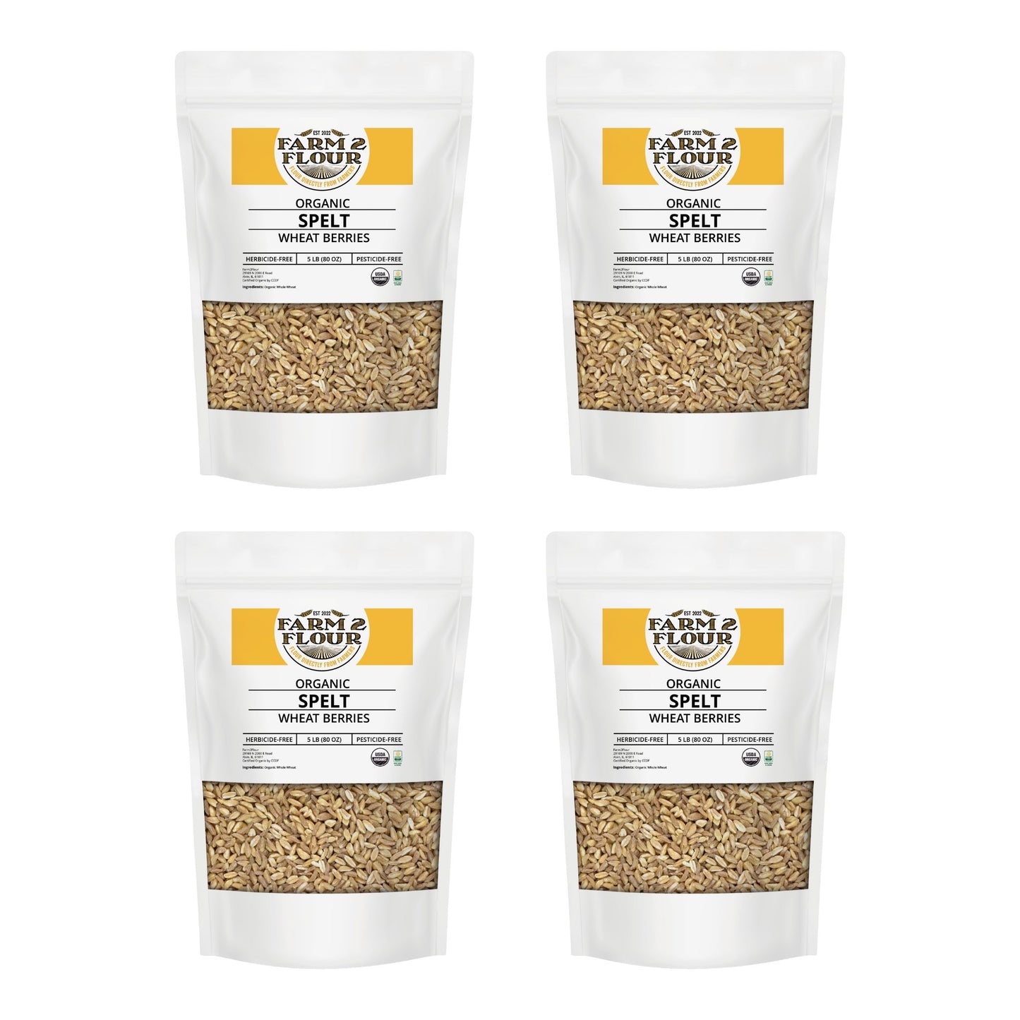 Organic Spelt Wheat Berries – Farm2Flour